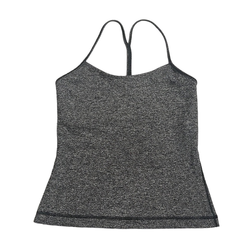 10. Lululemon Power Y Back Tank Charcoal Grey - Gem
